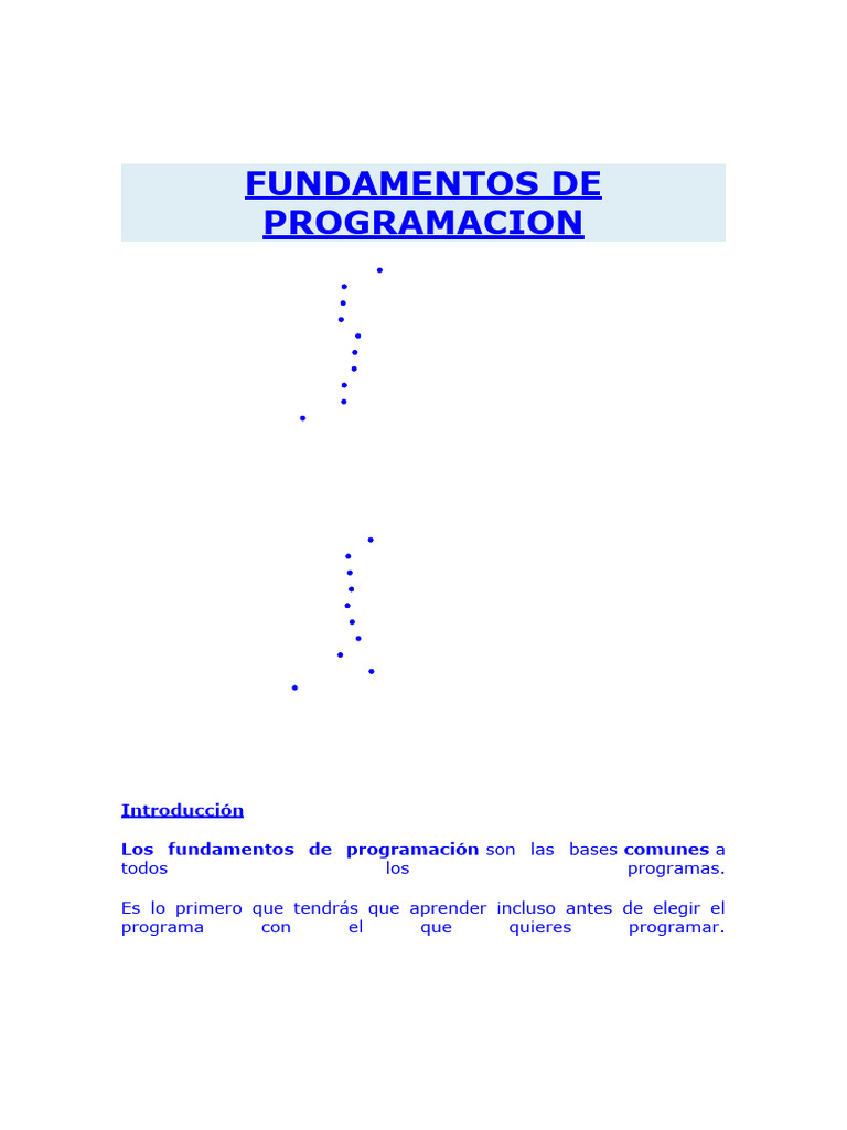 Fundamentos de Programacion | PDF | Lenguaje de programación | Algoritmos