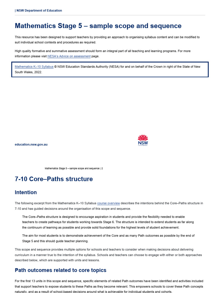 Mathematics s5 Sample Scope and Sequence | PDF | Equations | Quadratic ...