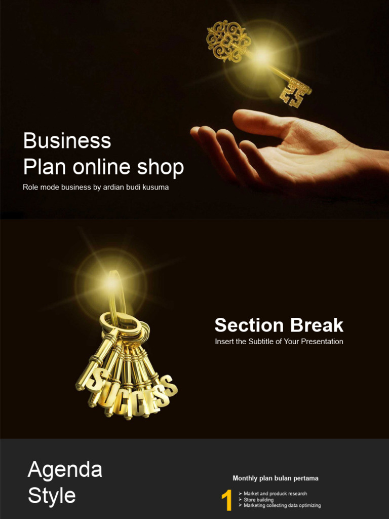 Bussines Plan Online Shop Mark #1 | PDF | Page Layout | Microsoft Power ...
