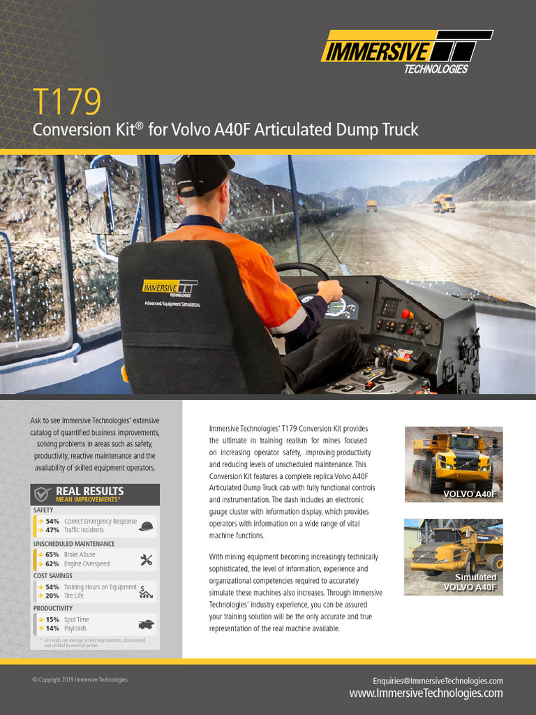 Volvo A40F Articulated Dump Truck | PDF | Simulation | Truck