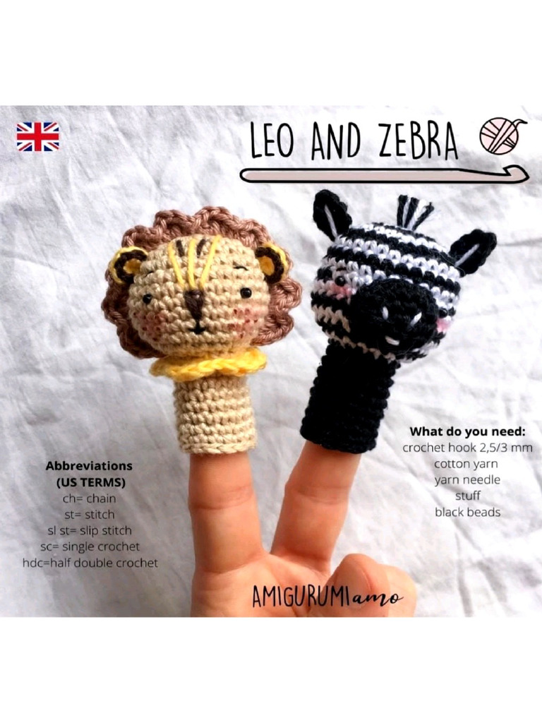 Titeres de Dedo León y Cebra | PDF