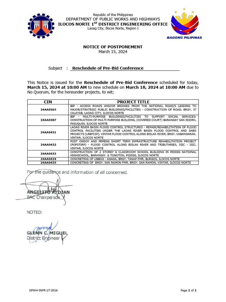 24aa0365 - Notice of Postponement | PDF