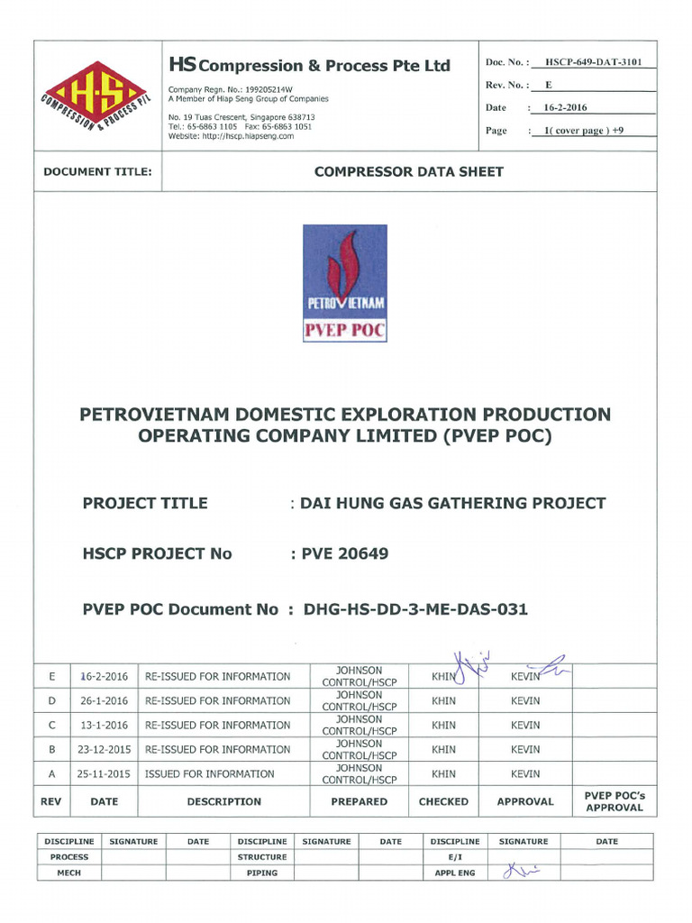 HSCP-649-DAT-3101 - REV E (Compressor Data Sheet) | Download Free PDF ...