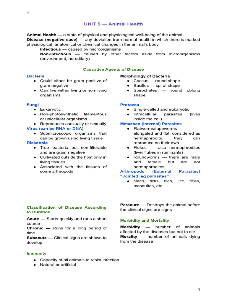 Ansci Lec Finals Reviewer | PDF | Anthrax | Infection