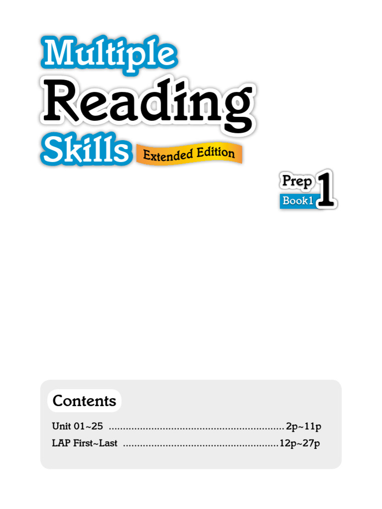 Multiple Reading Skills Extended Edition 해설집 Prep 1 | PDF