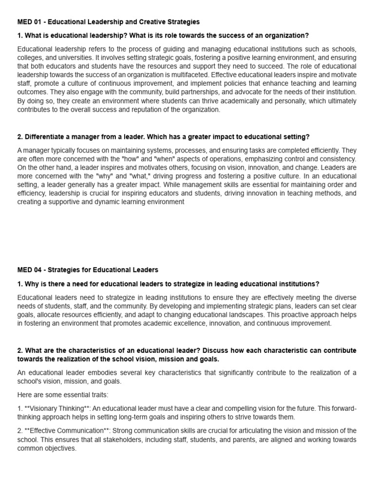 Midterm 2nd Sem New | PDF | Leadership | Evaluation