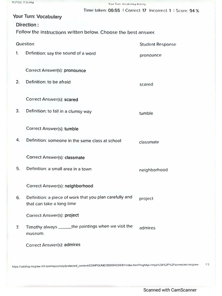 1st Vocb Activity Platform | PDF