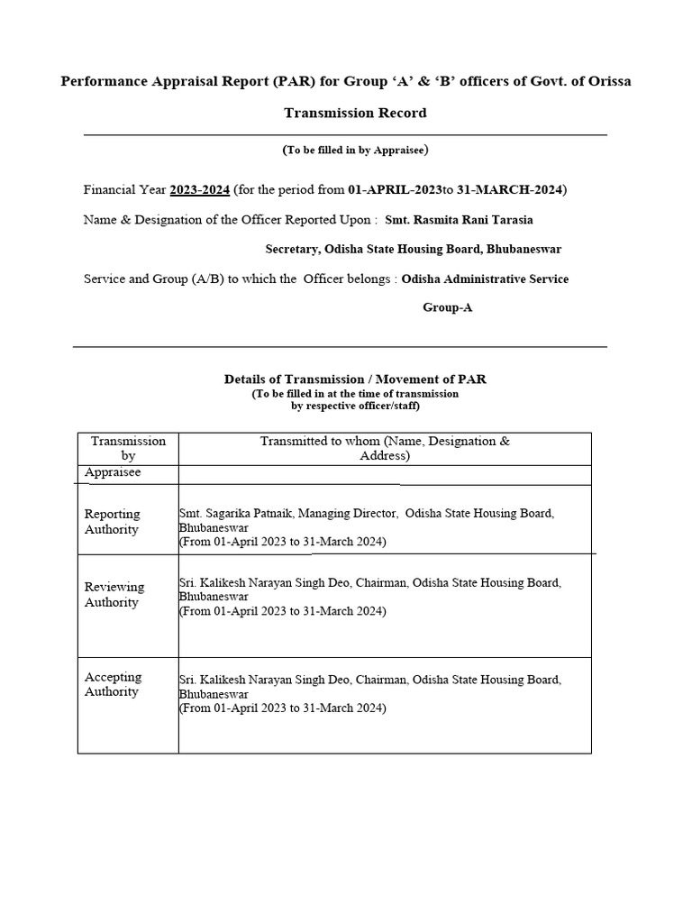 PAR Form | PDF | Interest | Private Law