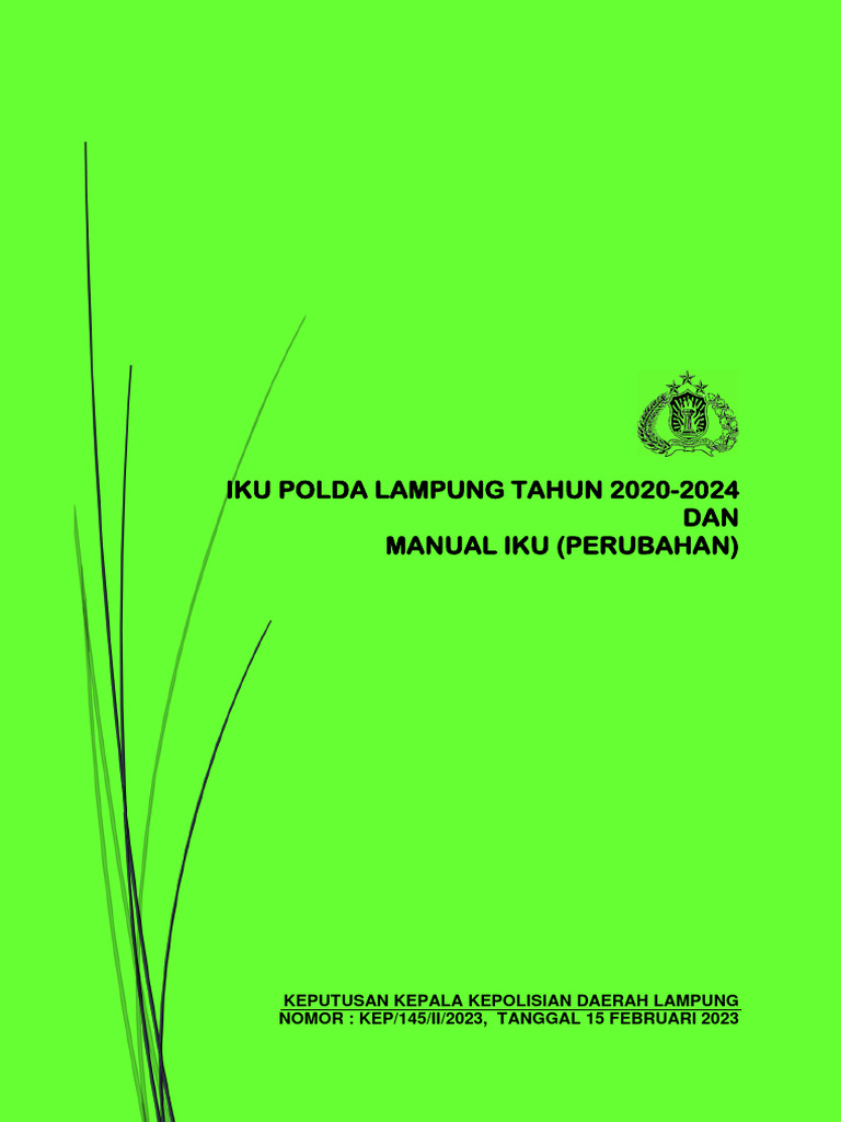 Iku Polda Lampung Tahun 2020-2024 (Perubahan) | PDF