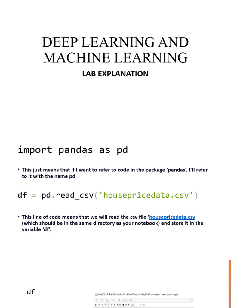 Deep Learning and Machine Learning: Lab Explanation | PDF | Computational Neuroscience | Machine ...