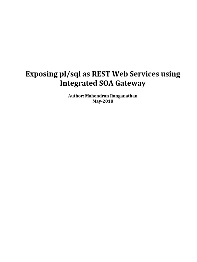 REST Web Services Using Integrated SOA Gateway | PDF | Web Service | World Wide Web
