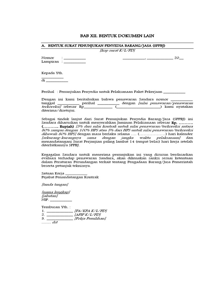SPPBJ Dan SPMK | PDF