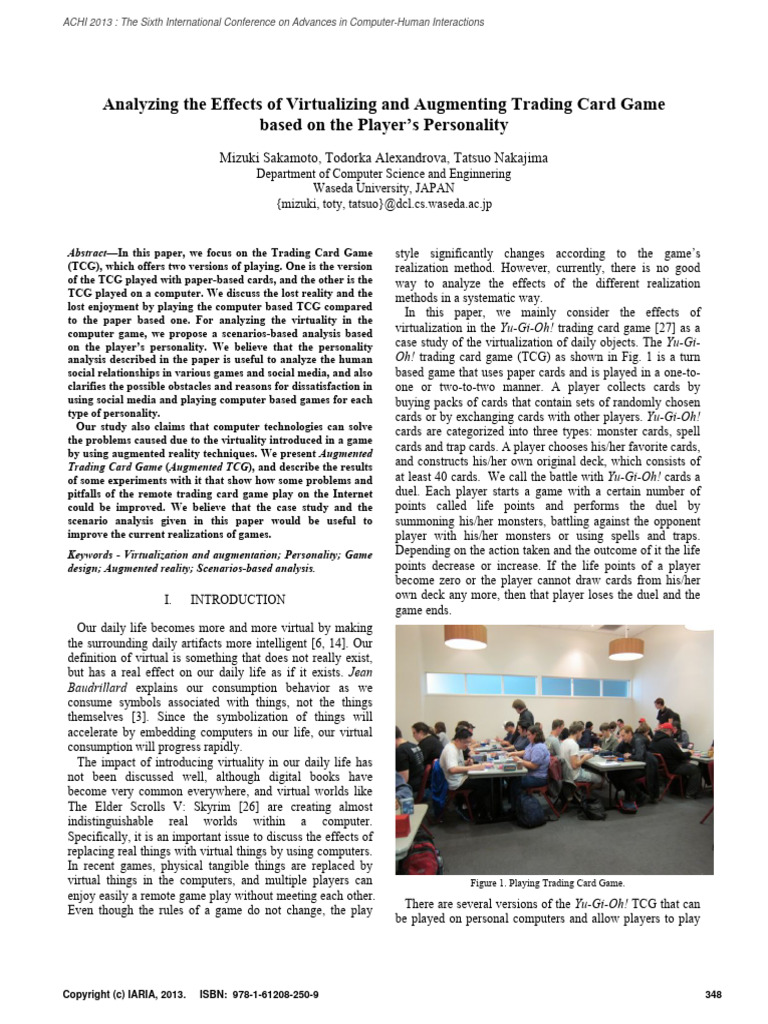 Analyzing The Effects of Virtualizing and Augmenting Trading Card Game ...