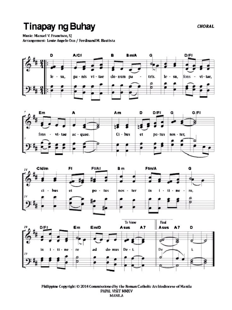 Tinapay NG Buhay (Iesu Panis) | PDF