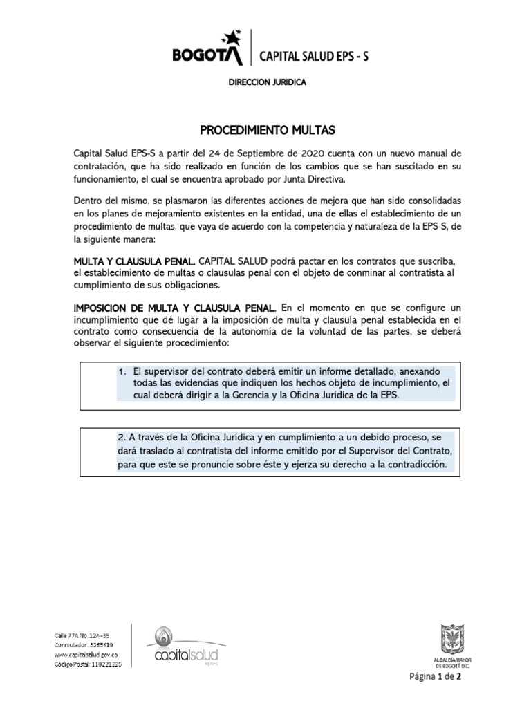 Procedimiento Multas Publicacion | PDF | Multa (pena) | Ley común