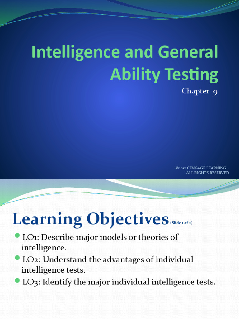 Whiston_5e_PPT_ch09 | PDF | Intelligence Quotient | Wechsler Adult ...