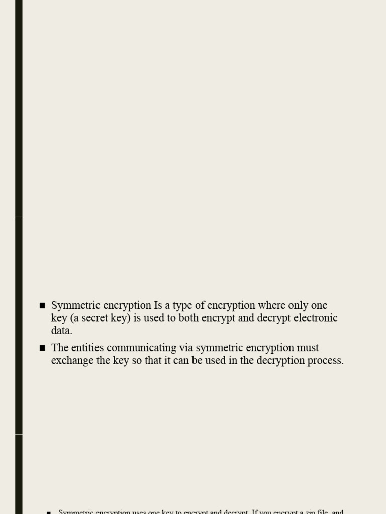 Symmetric Encryption | PDF | Cryptography | Key (Cryptography)