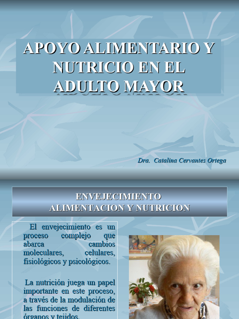 Di - Apoyo Alimentario y Nutricio en El Adulto Mayor | Descargar gratis ...