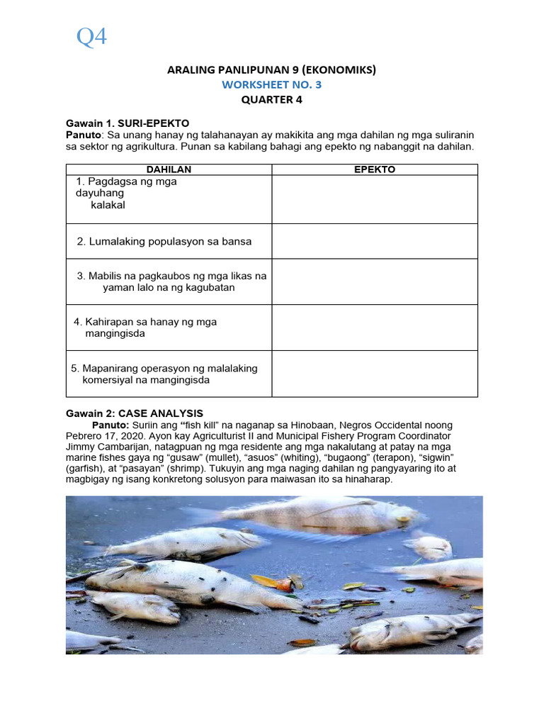 Worksheet No. 3 Ap 9 Q4 | PDF