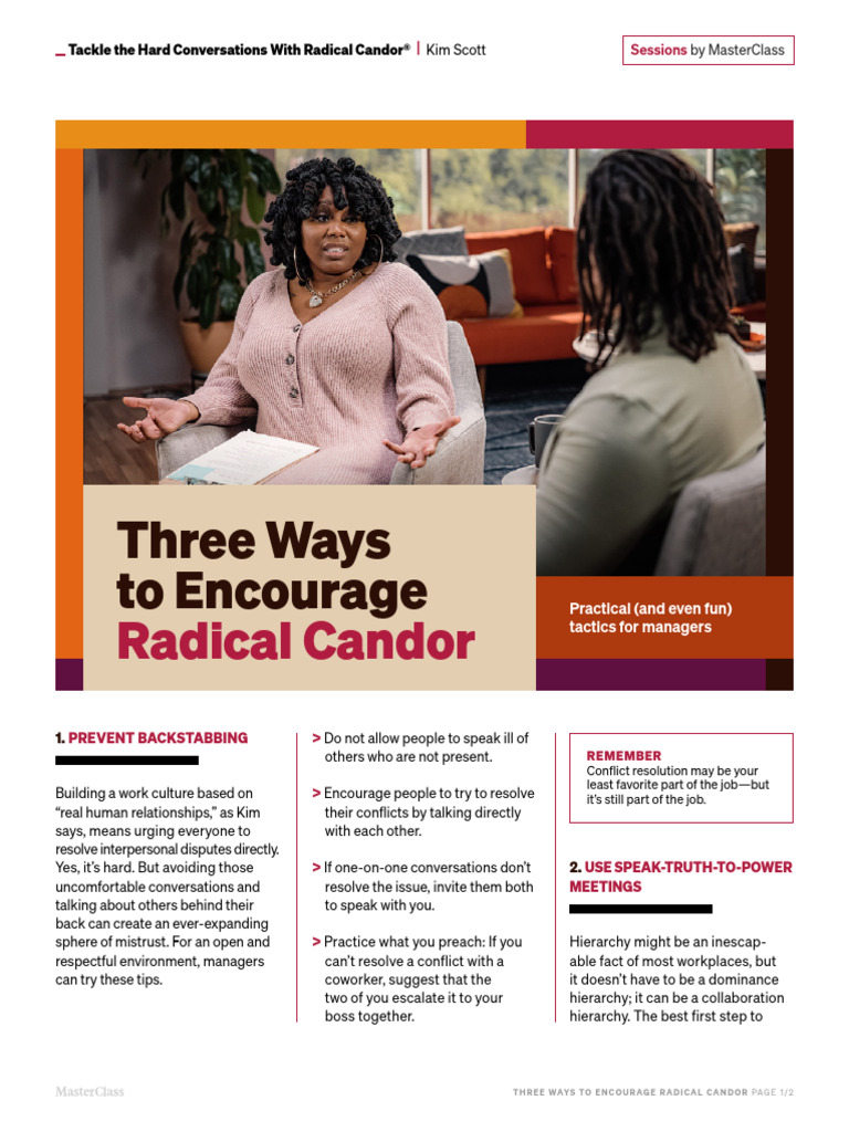 Three Ways To Encourage Radical Candor | PDF | Social Psychology