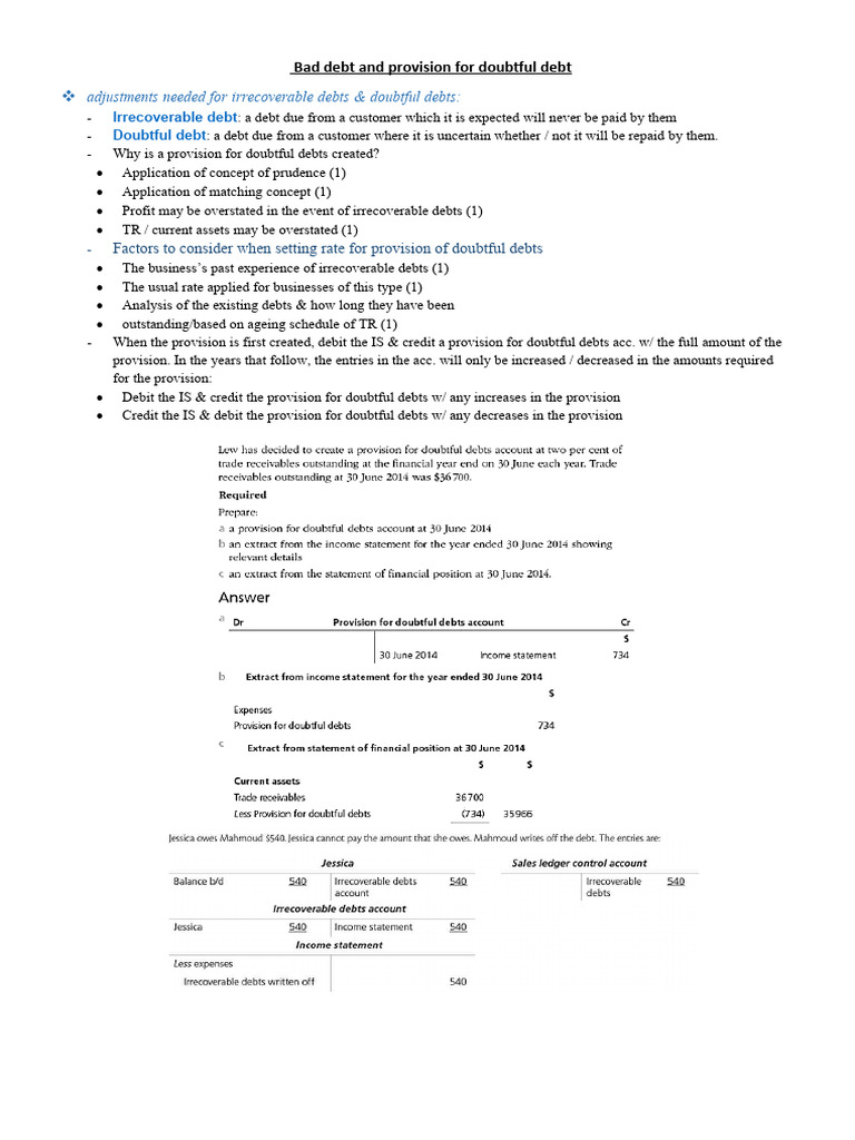 Baddebt | PDF | Debits And Credits | Bad Debt