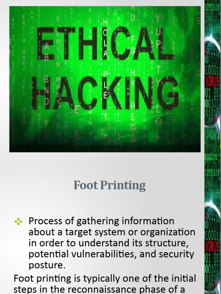 Foot Printing | PDF | Transmission Control Protocol | Port (Computer ...