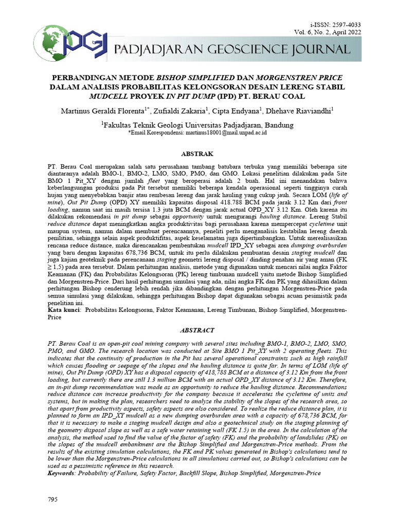 Analisis Kestabilan Lereng Mudcell IPD | PDF