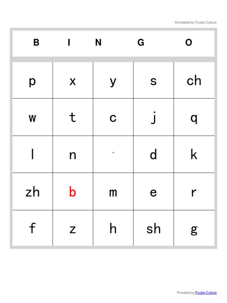 Chinese Bingo Caller Guide | PDF | Foreign Language Studies | Art