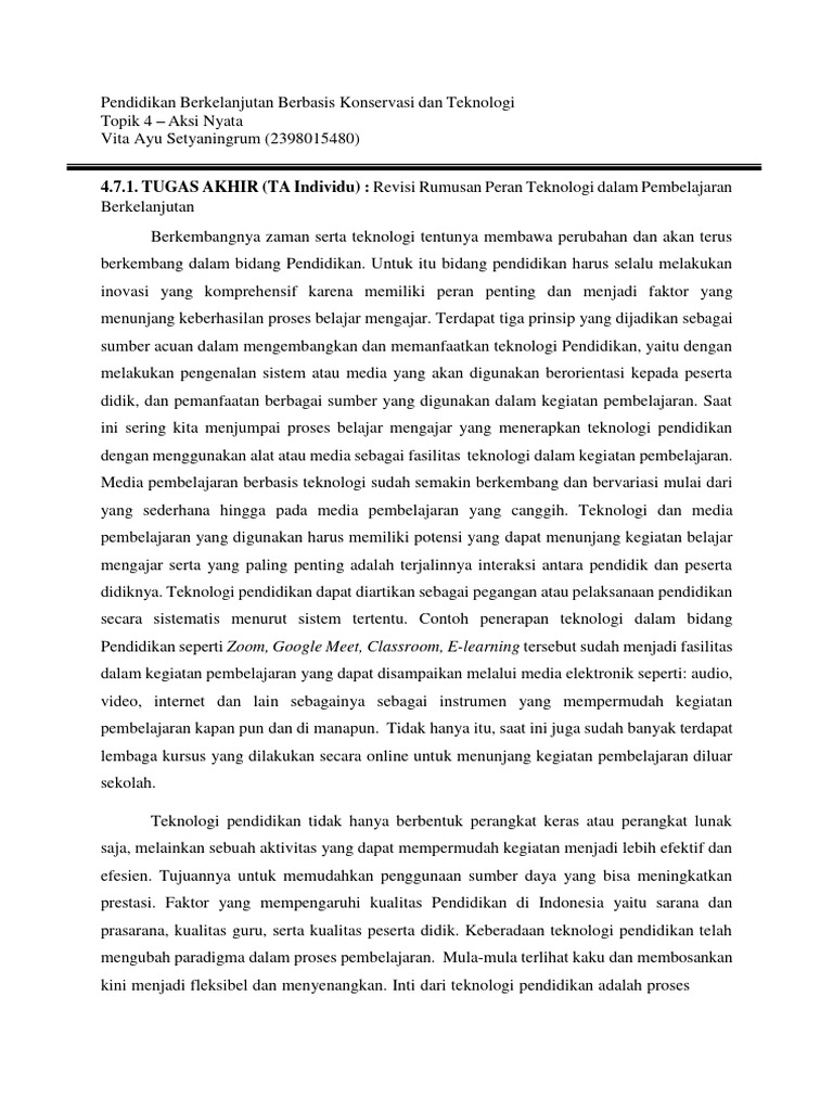 Aksi Nyata - T4 - Vita Ayu Setyaningrum | PDF