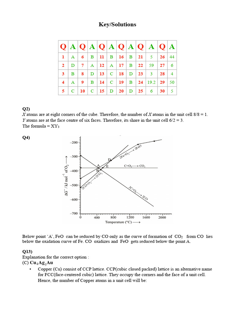 Chemistry Unit Cell Structure Overview | PDF | Crystal Structure ...