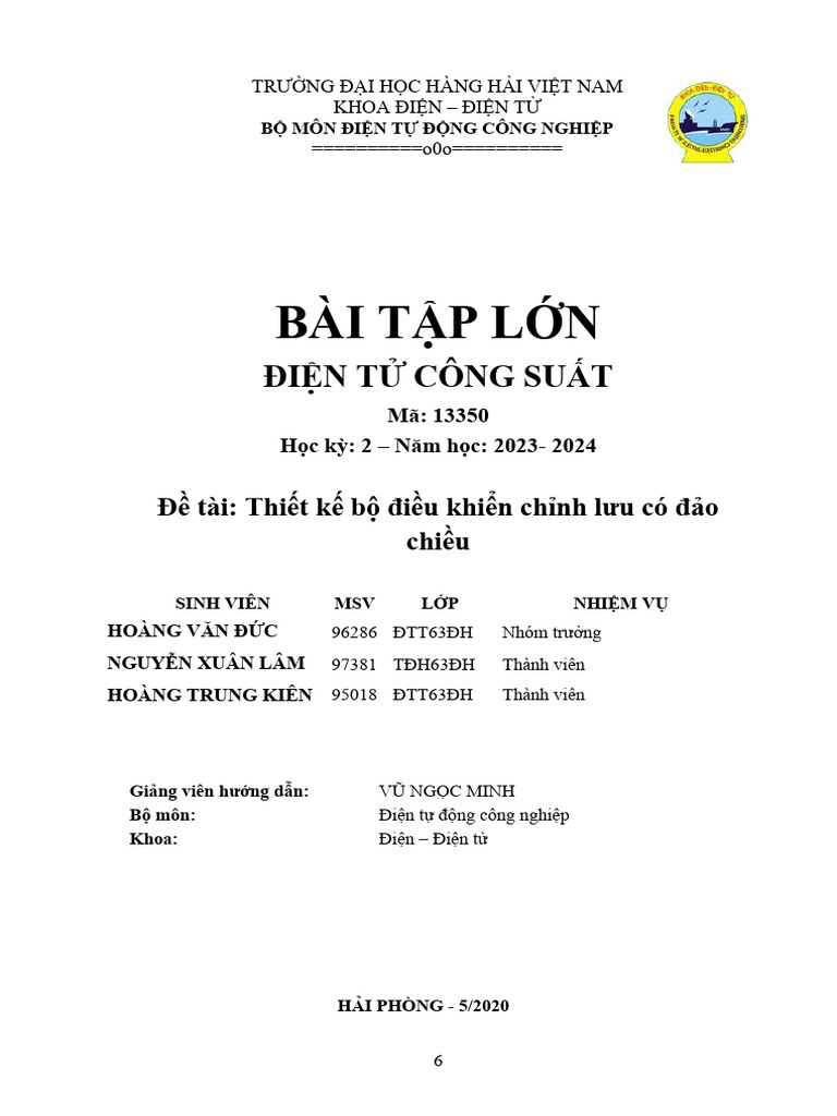 Bài Tập Lớn Dtcs Nhom ABC | PDF