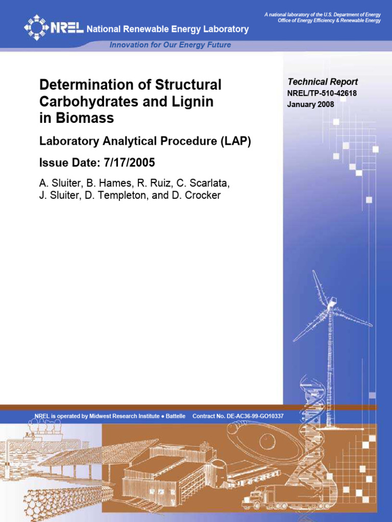 Biomass Carbohydrates and Lignin Analysis | PDF | Ultraviolet–Visible ...
