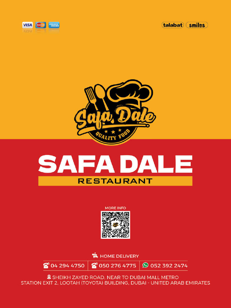 Safa Dale Menu | PDF