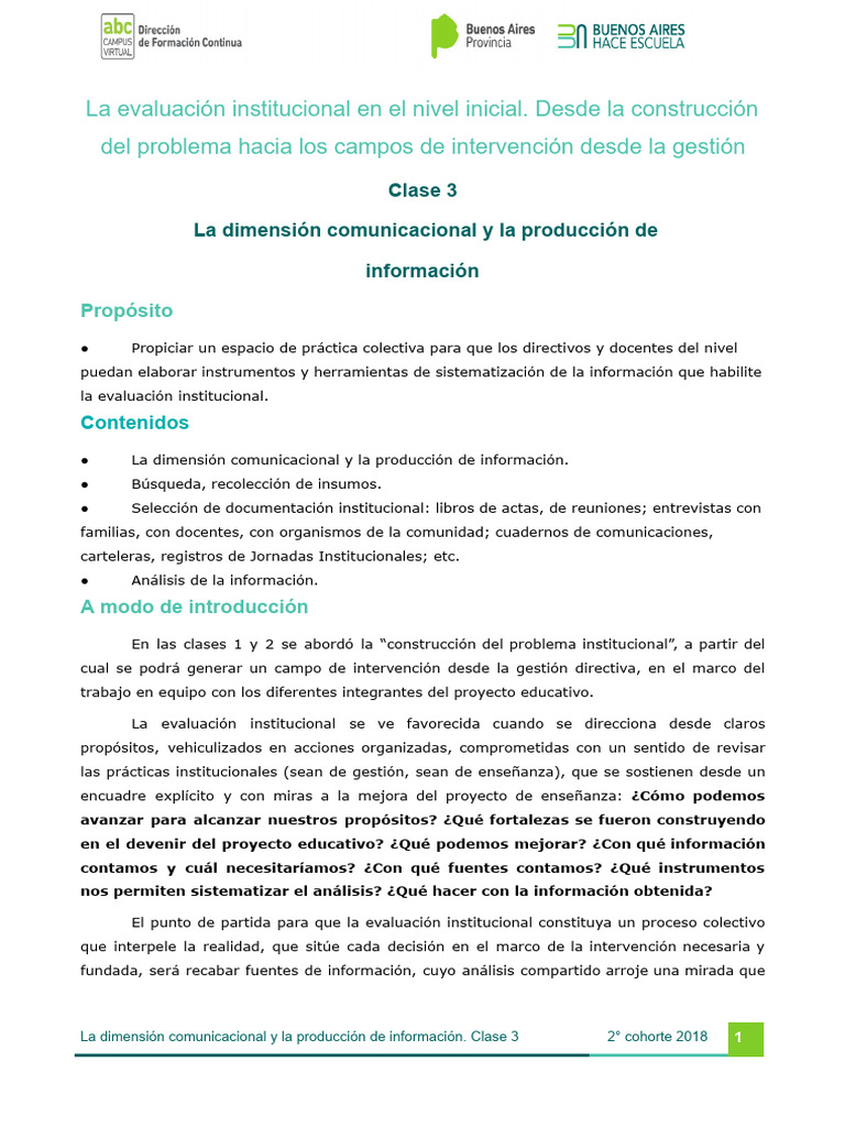 Clase 3 La dimensión comunicacional y la producción de información - Documentos de Google ...