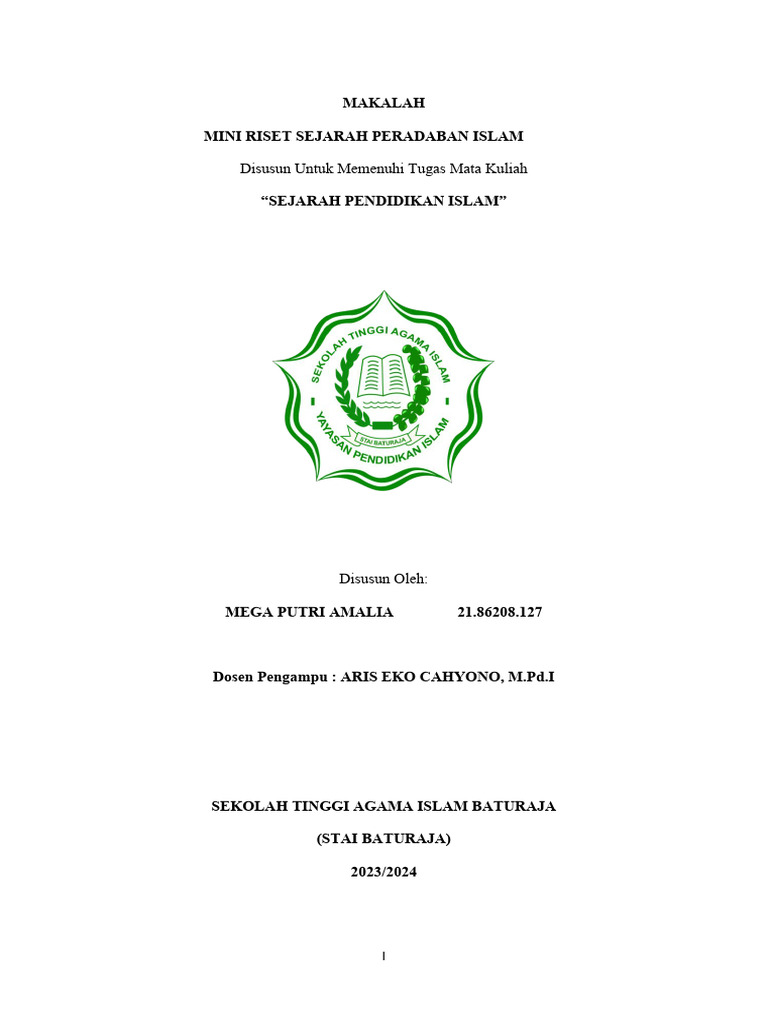 Mini Riset Sejarah Peradaban Islam | PDF