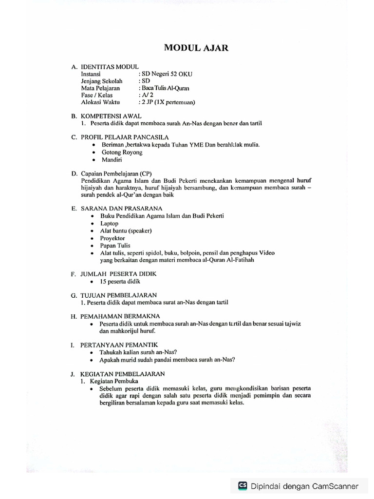 Modul Ajar Mega BTA | PDF
