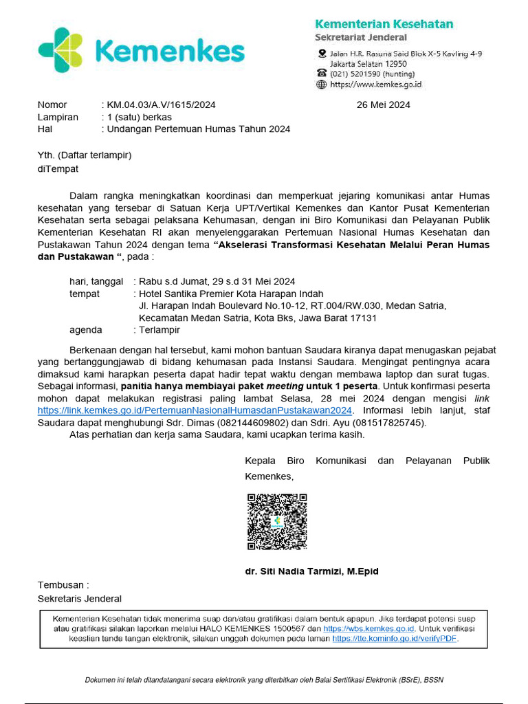 Undangan Pertemuan Humas Dan Pustakawan | PDF