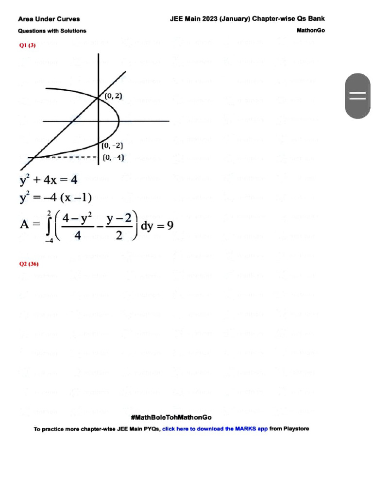 Mains Maths Area 2023 Sol Paper | PDF | Mathematics | Equations