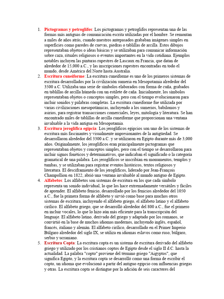 Formas de Escritura (1) | Descargar gratis PDF | Runas | Escritura