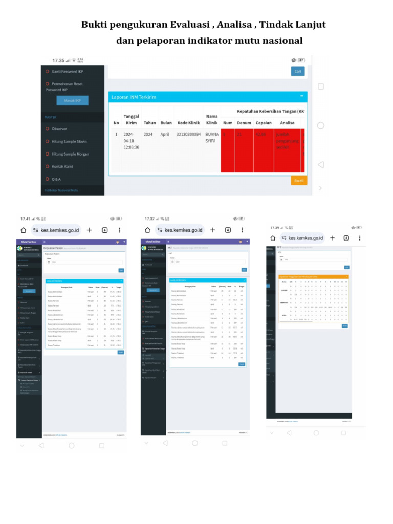 Dokumen Bukti Pengukuran, Evaluasi, Analisa, Tindak Lanjut Indikator Mutu Nasionalbelum Beres | PDF