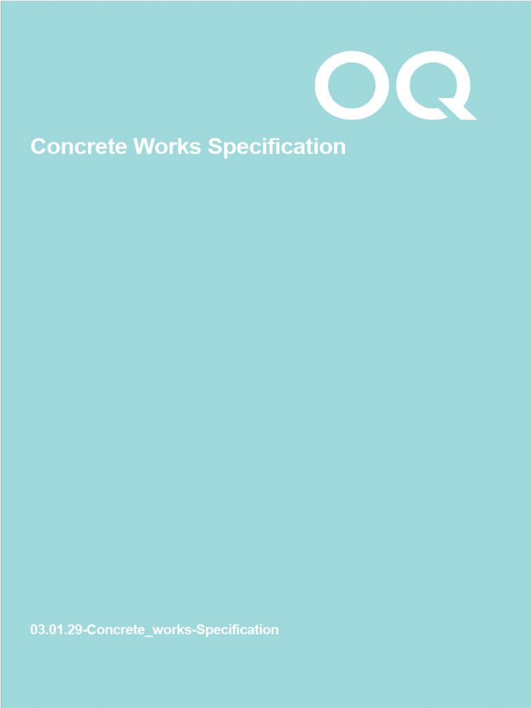 03 01 29-Concrete - Works-Specification | Download Free PDF | Concrete ...