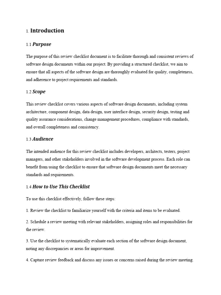 Software Design Review Checklist Guide | PDF | Software Testing | Security