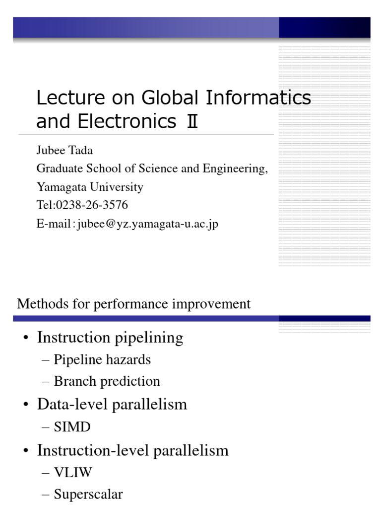 Lecture On Global Informatics and Electronics | PDF | Central Processing Unit | Parallel Computing