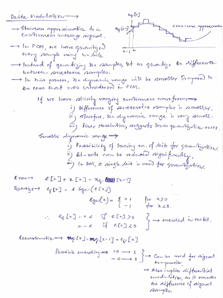 Delta Modulation | PDF