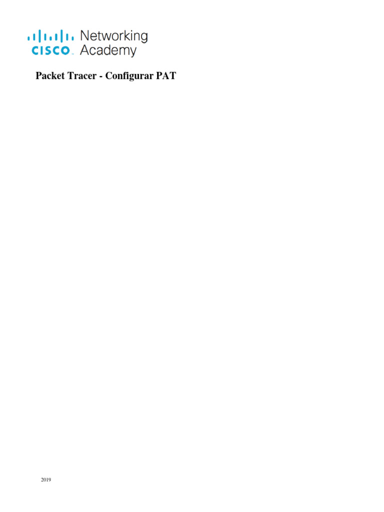 6.6.7 Packet Tracer - Configure PAT - ILM | PDF | Ciencias de la ...