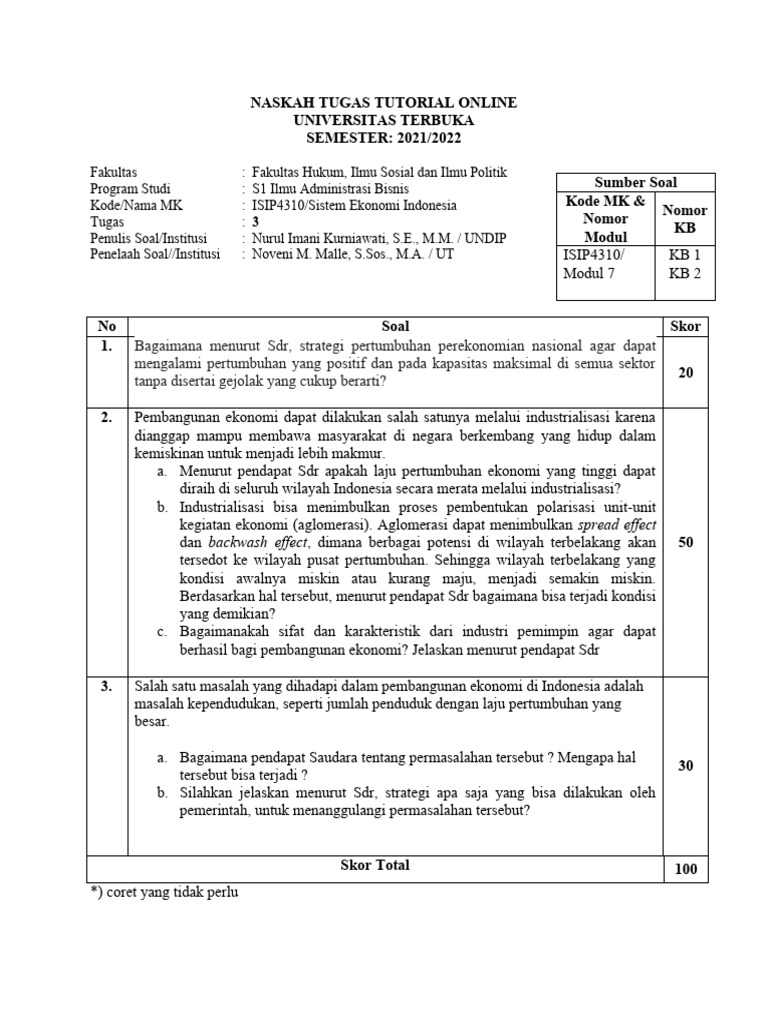 Naskah Tugas Tutorial Online - TUGAS 3 | PDF