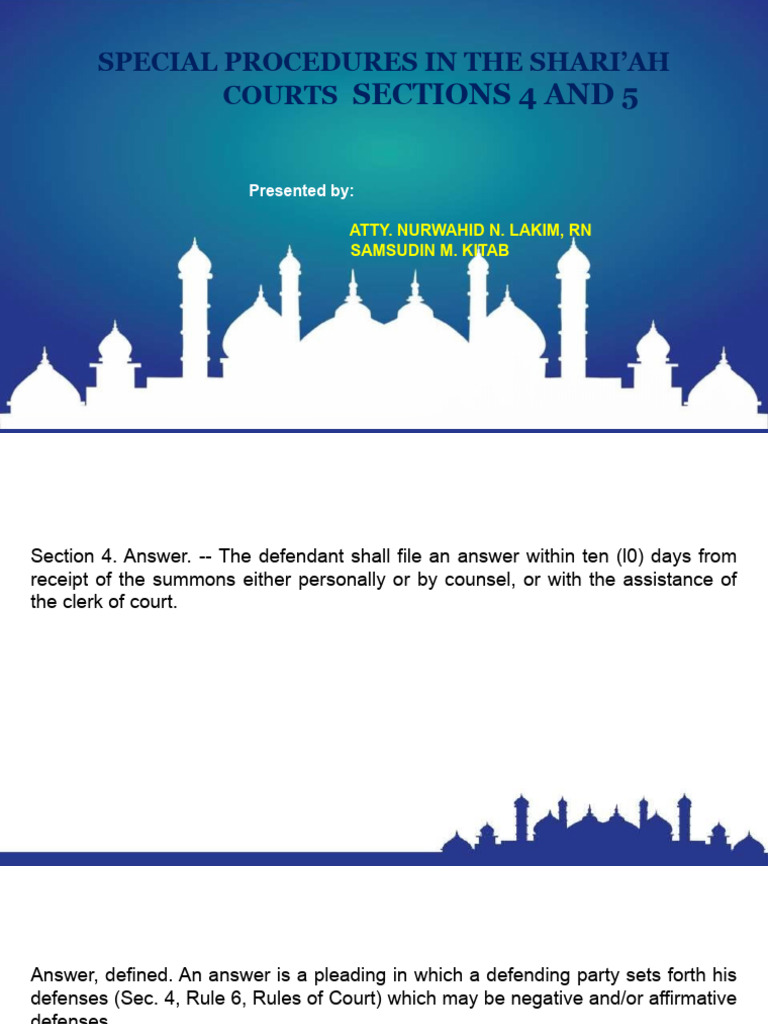 Special Procedure Answer | PDF | Pleading | Default Judgment