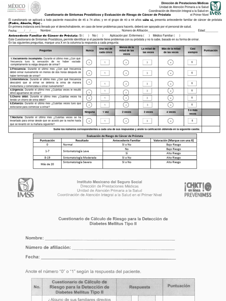 Cuestionarios CHKT | PDF | Colitis ulcerosa | Cáncer de mama
