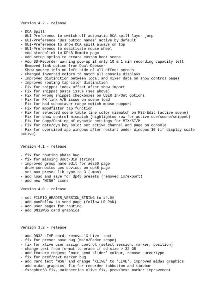 M32-Edit Release History | PDF | Operating System Families | Computer ...