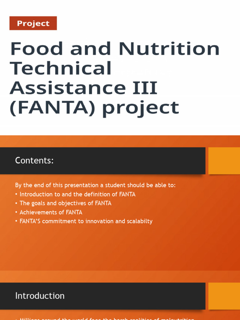 Food and Nutrition Technical Assistance Project (FANTA | PDF | Food Security | Malnutrition
